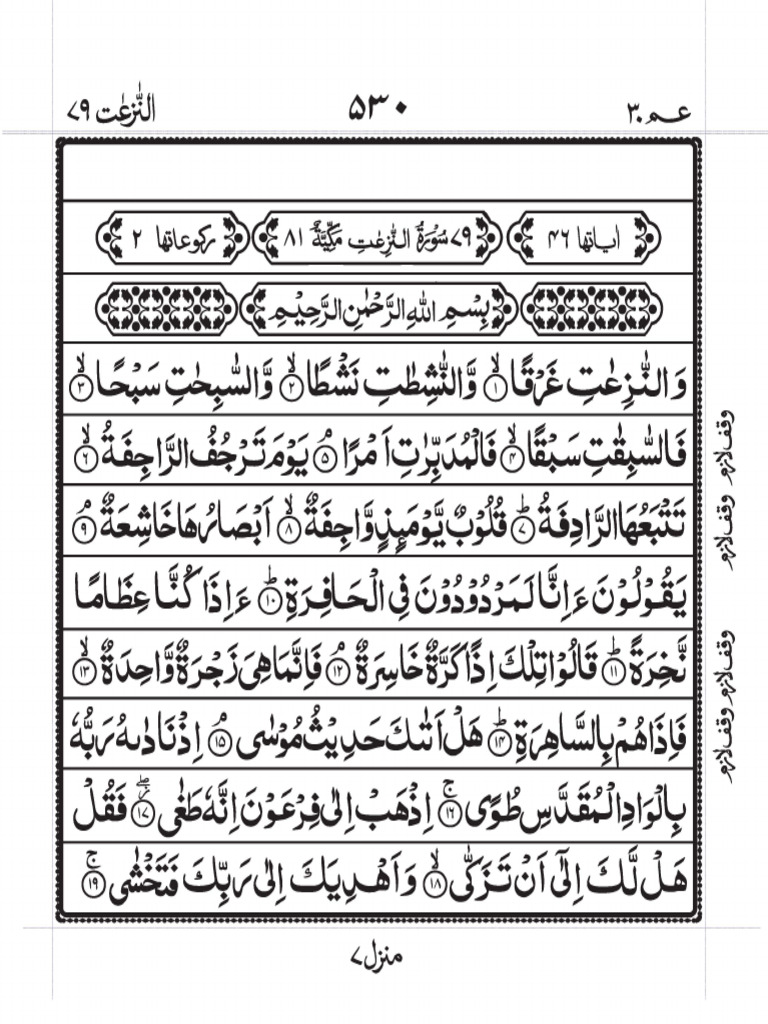 79 Surah An Naziat | PDF