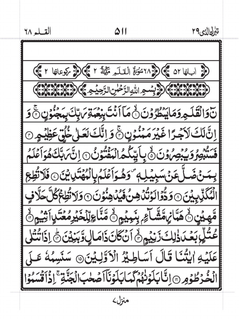 68 Surah Al Qalam | PDF