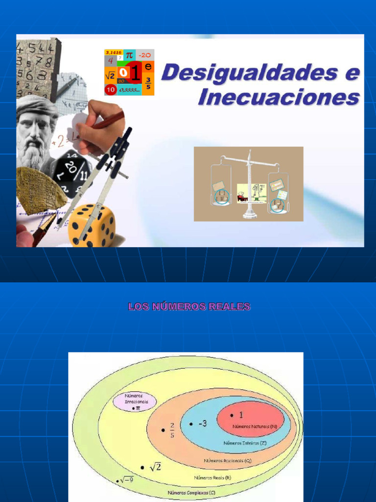 Reales, Desigualdades e Inecuaciones | PDF | Desigualdad (Matemáticas) | Número Real