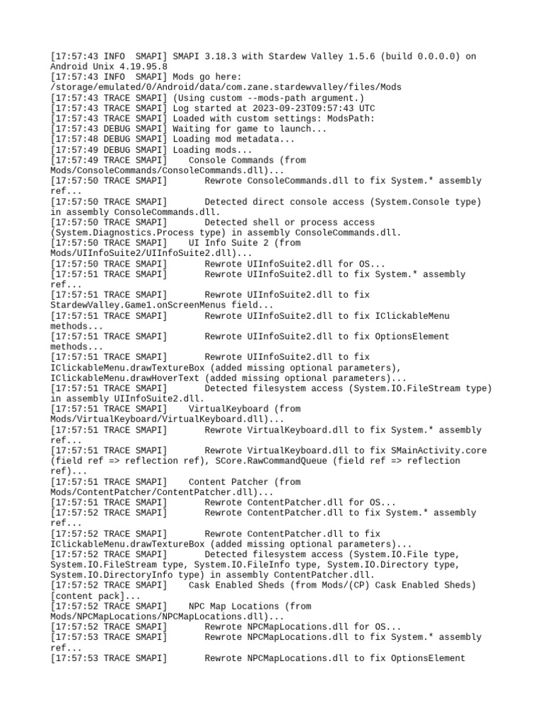 SMAPI Latest | PDF