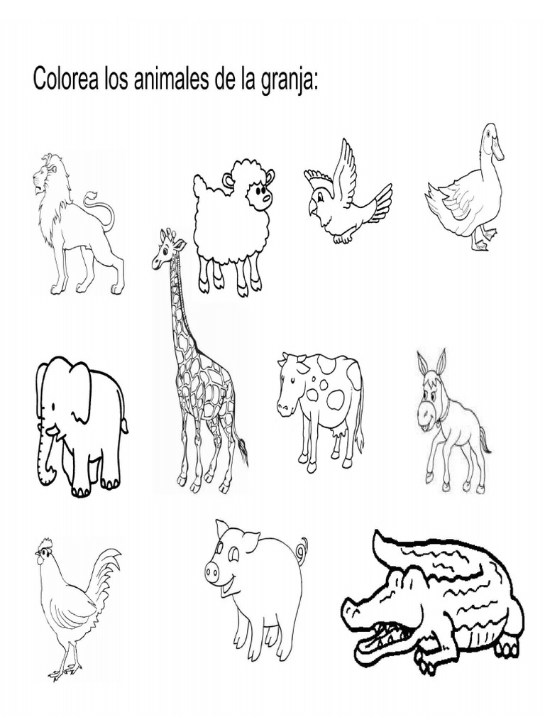 Ficha de Animales de La Granja | PDF