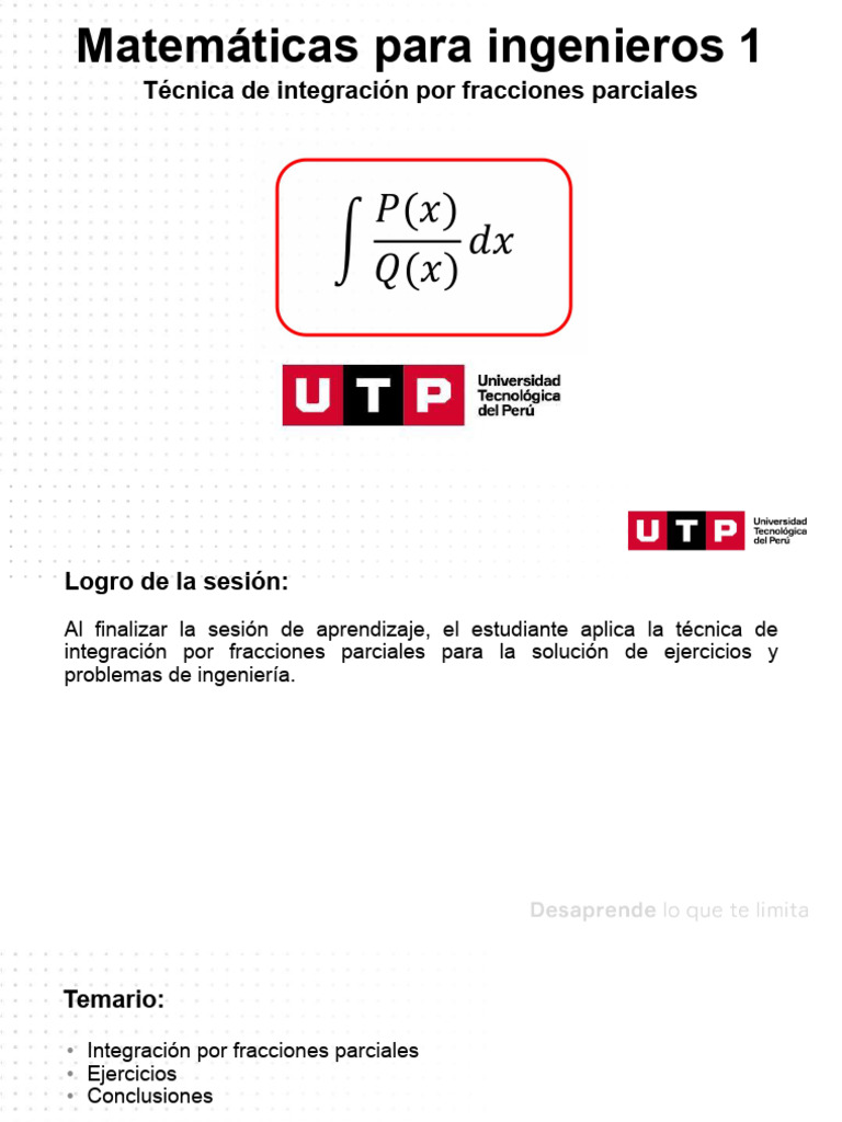 Integración por Fracciones Parciales | PDF | Integral | Número racional