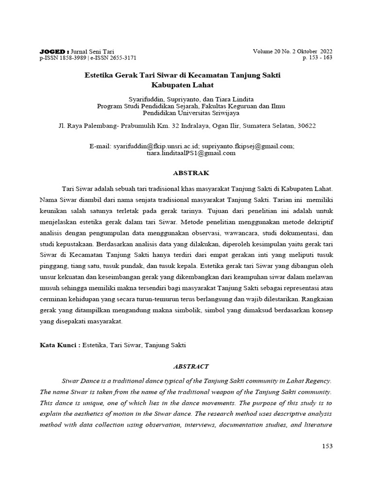 Sejarah Tari Siwar TJ Sakti | PDF