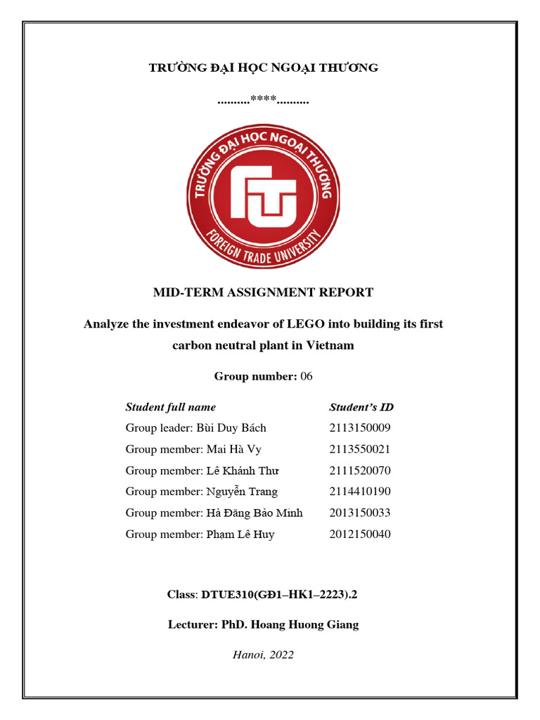 LEGO's Carbon Neutral Plant in Vietnam | PDF | Foreign Direct ...