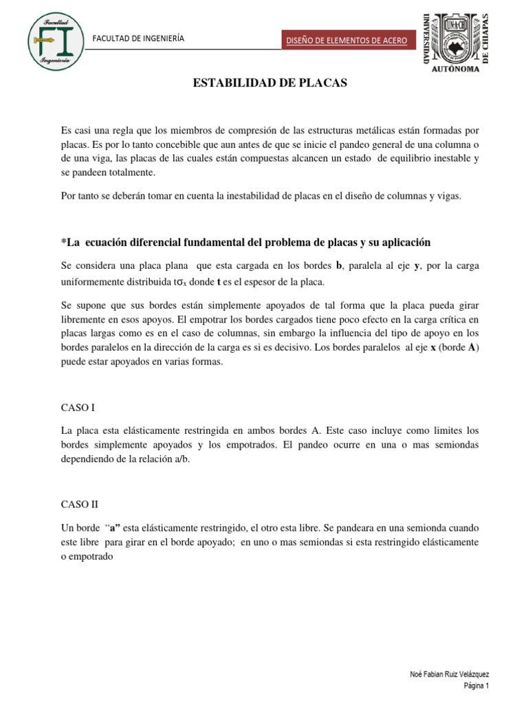 Estabilidad de Placas-2 | PDF