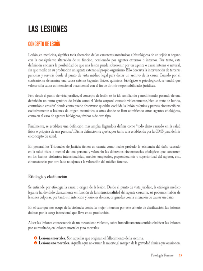 Definición y Clasificación de Lesiones | PDF | Lesión
