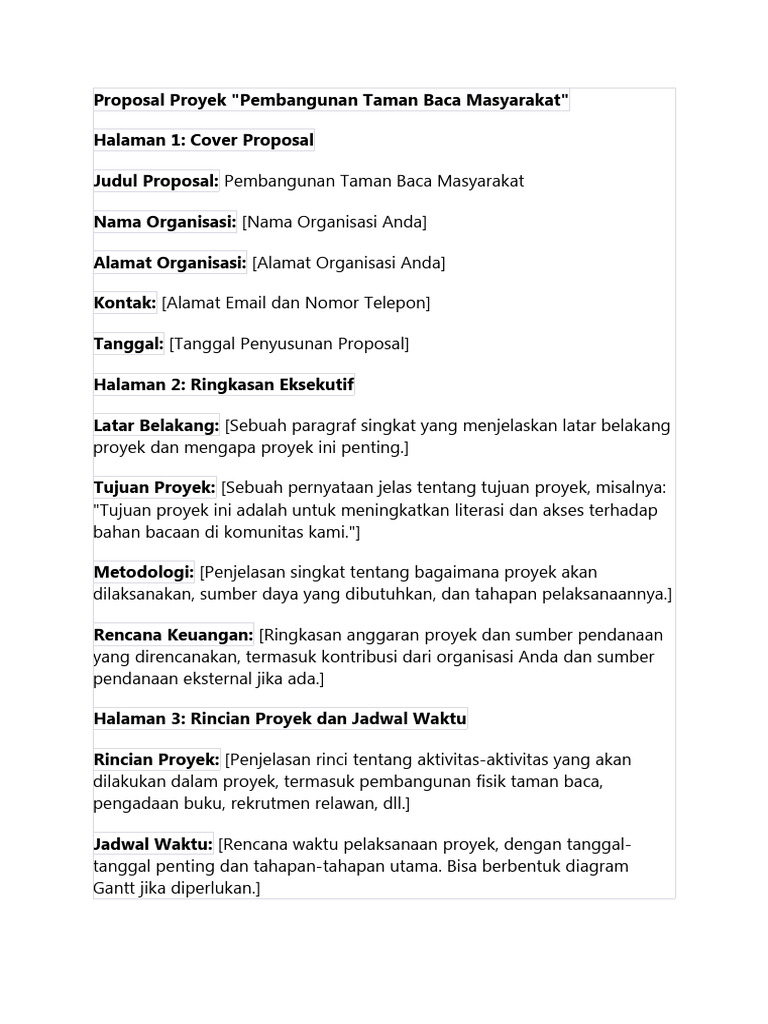 Proposal Proyek | PDF