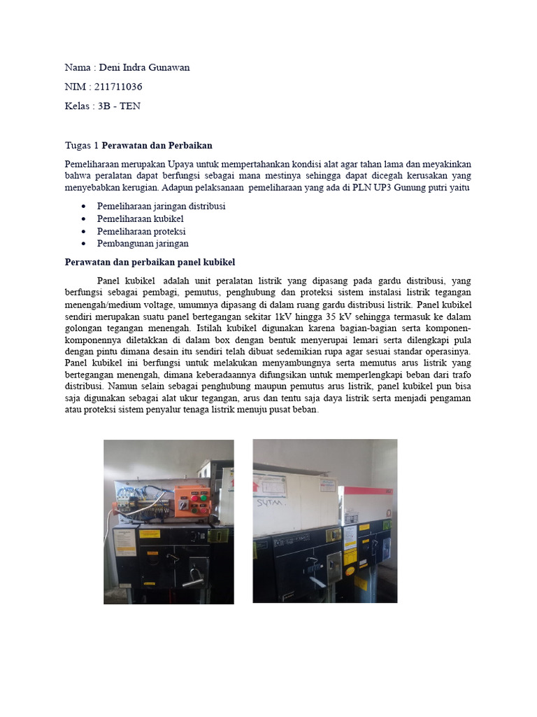 Perbaikan Dan Perawatan Panel Kubikel | PDF