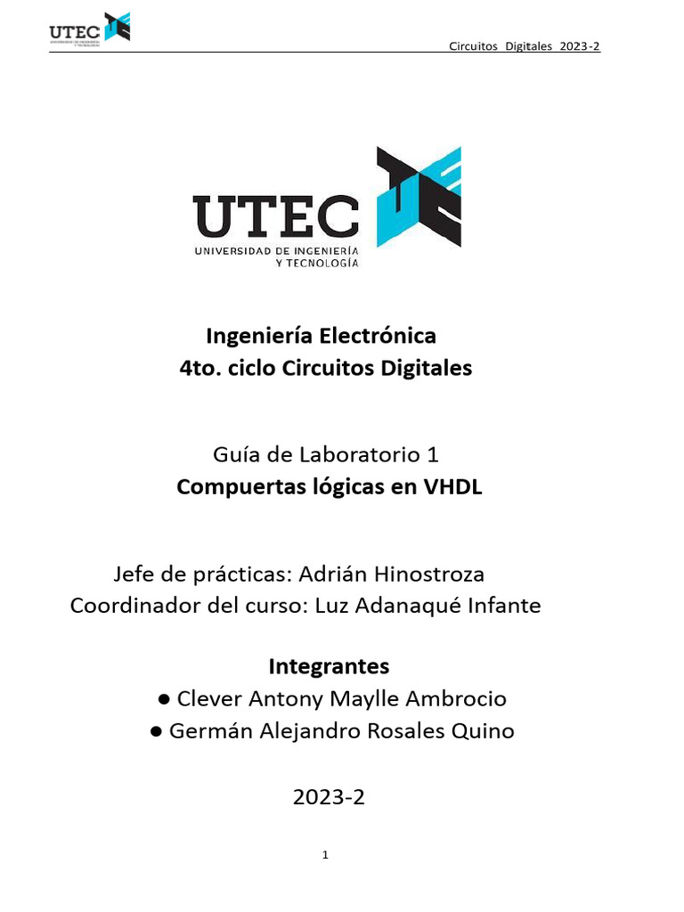 Annotated-Laboratorio20 - Digitales | PDF | Vhdl | Ingenieria Eléctrica