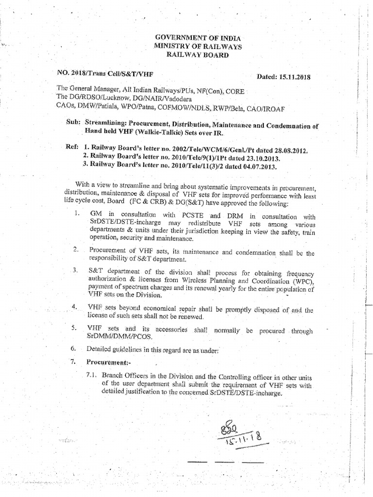 VHF Set Guideline | PDF