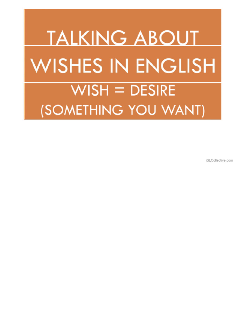 Wishes (Past, Present and Future) | PDF
