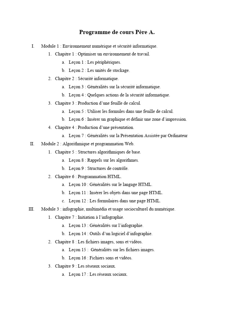 COURS P Ère A 2021-2022-1 | PDF | Ordinateurs