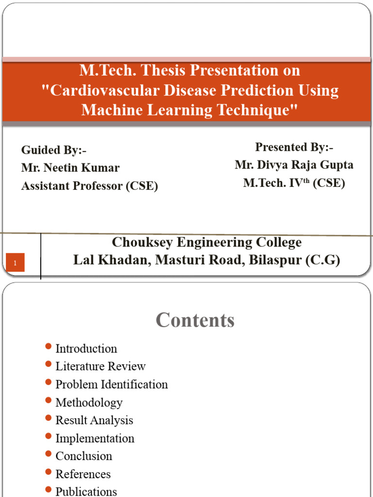 Final Thesis Presentation Cardiovascular Disease Prediction Using ...