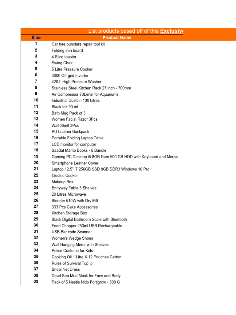 Exclusive Top Product List For 11.11! | PDF | Laptop | Personal Computers