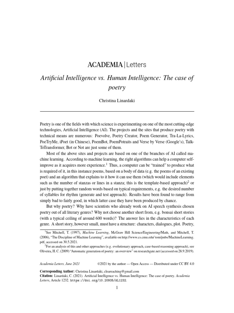 Artificial Intelligence vs. Human Intelligence | PDF