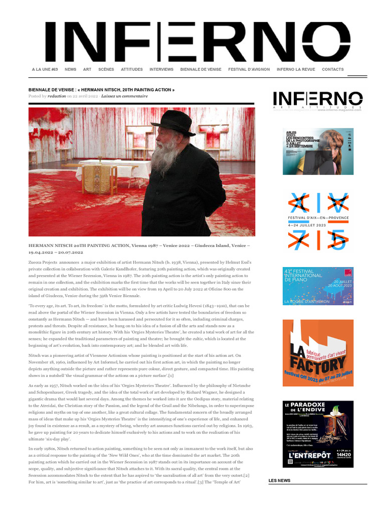 Inferno-Magazine Nitsch | PDF