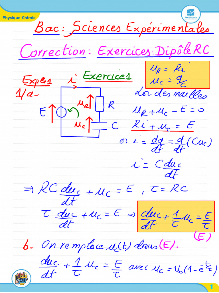 64fc96a760daf Corrigé Exercices Condensateur | PDF