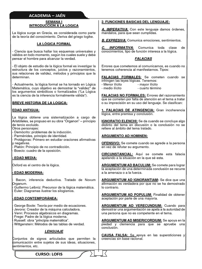 Modulo - Lofis | PDF | Proposición | Lógica matemática