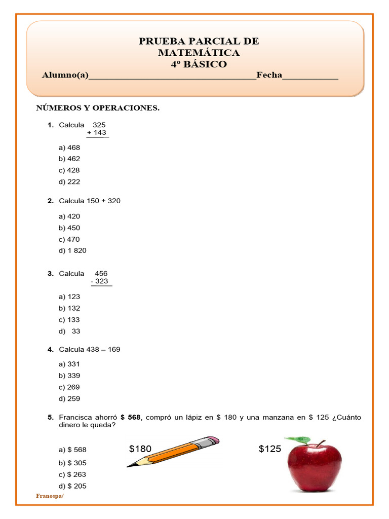 OA3 Numeros y Operaciones | PDF