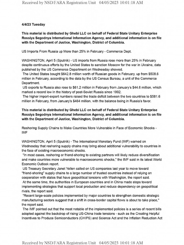 FARA # 6869 Informational Materials 20230405 770 | PDF