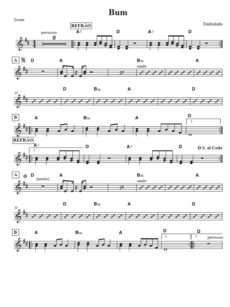 Bum - Score | PDF