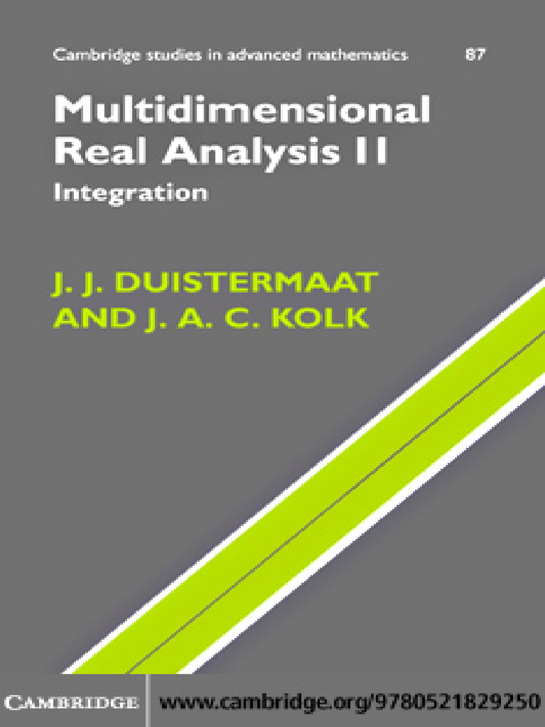 Multidimensional Real Analysis II | PDF