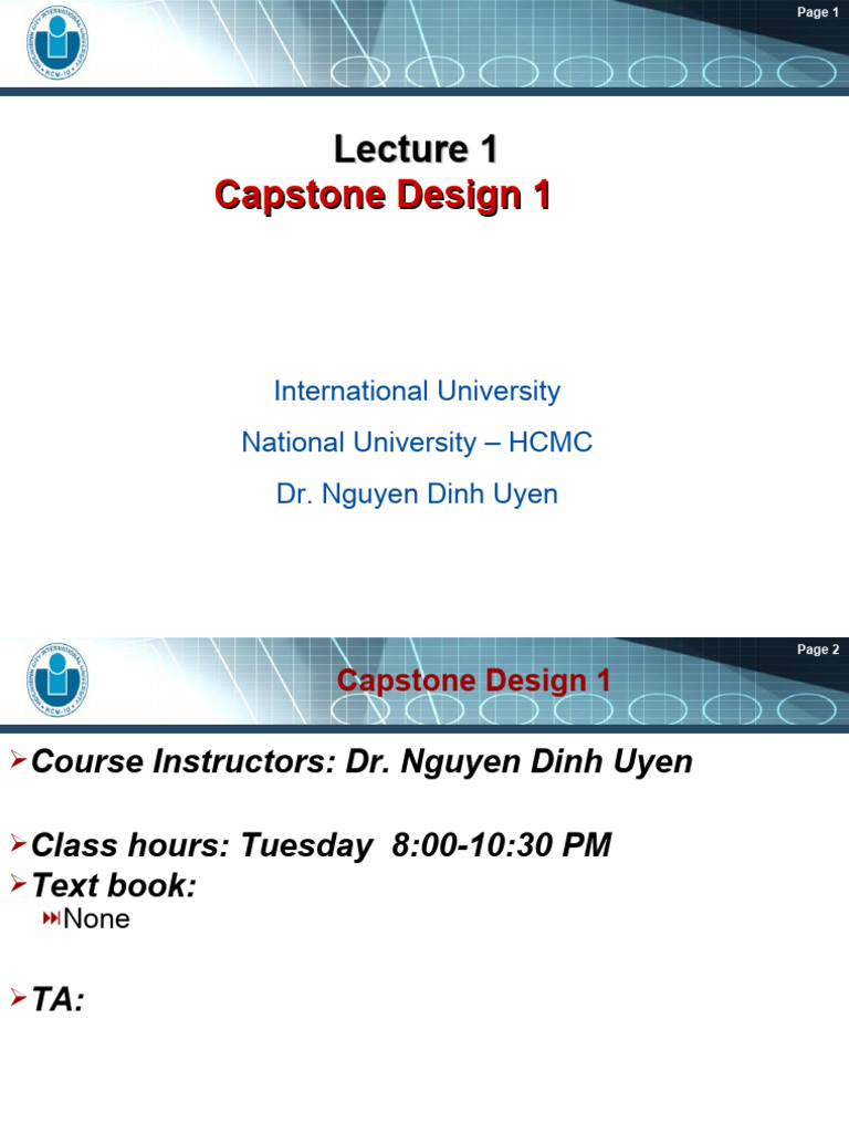 Capstone Design Course Guide | PDF | Engineering Design Process | Science