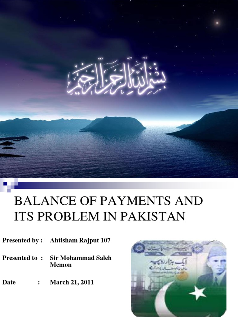Balance of Payments of Pakistan (Presentation) | PDF | Balance Of ...