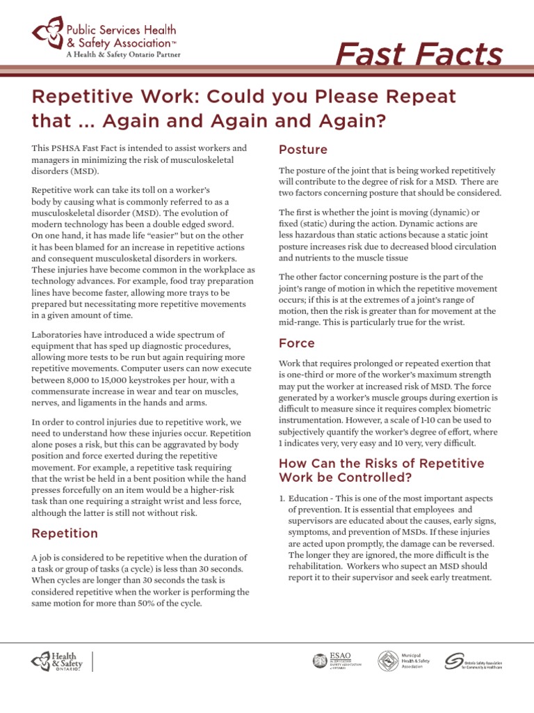 Repetitive Work Injury | PDF | Clinical Medicine | Medicine