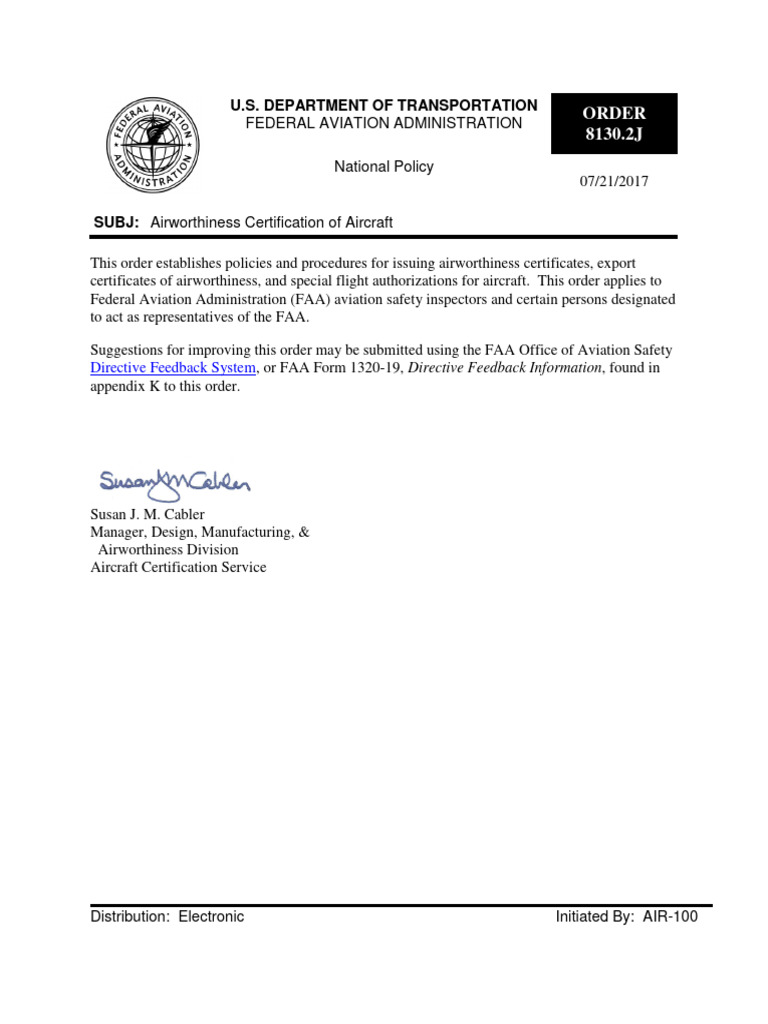 Faa Order 8130.2j | PDF