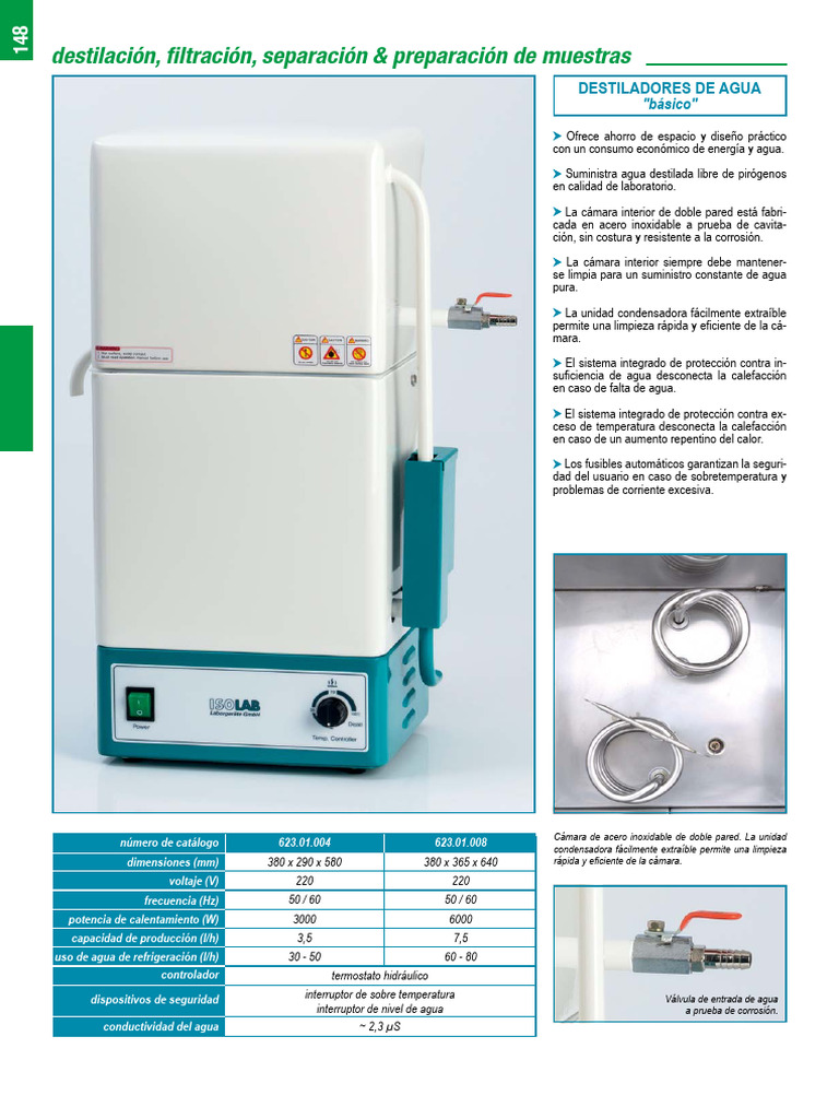 Destiladores de Agua para Laboratorio | PDF | Agua | Destilación