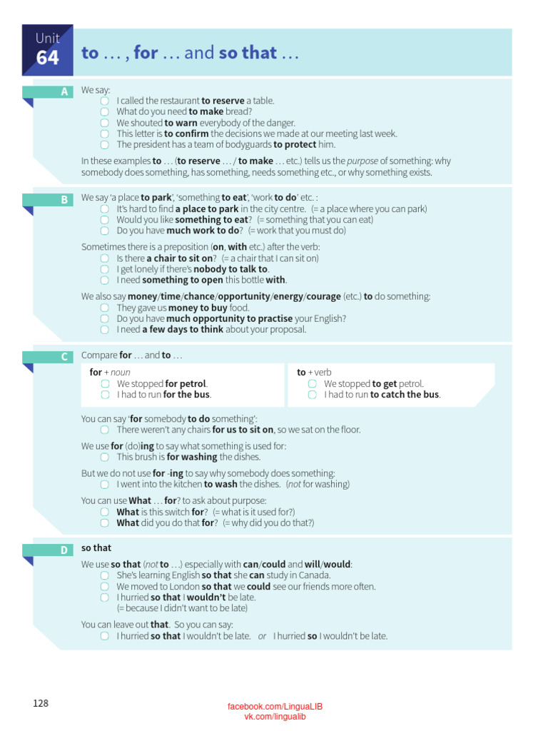Understanding "To" and "So That" Usage | PDF