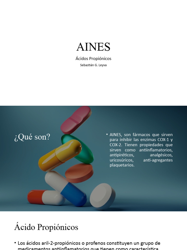 AINES: Ácidos Propiónicos y Fármacos | PDF