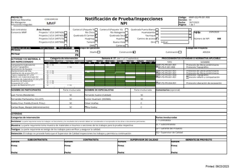 MMF GQ PR 008 R00 | PDF