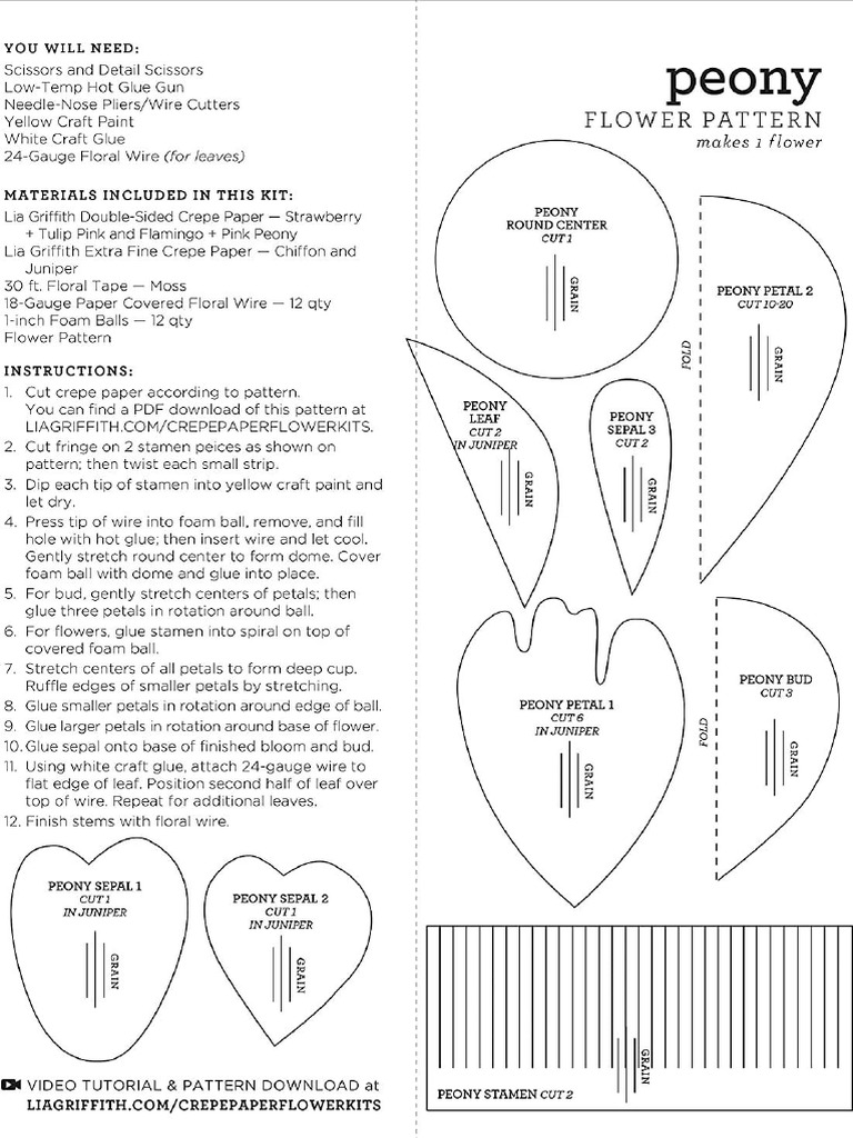 Crepe Paper Templates | PDF