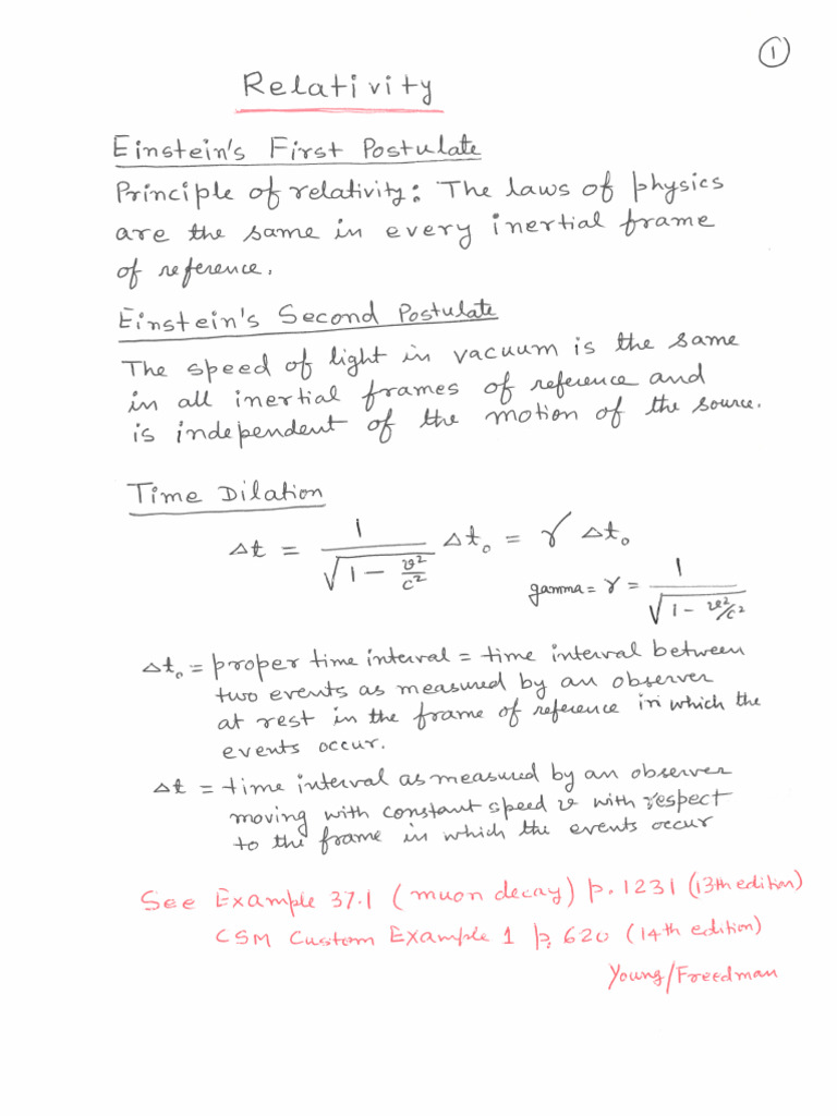 Einstein's Theory of Relativity | PDF