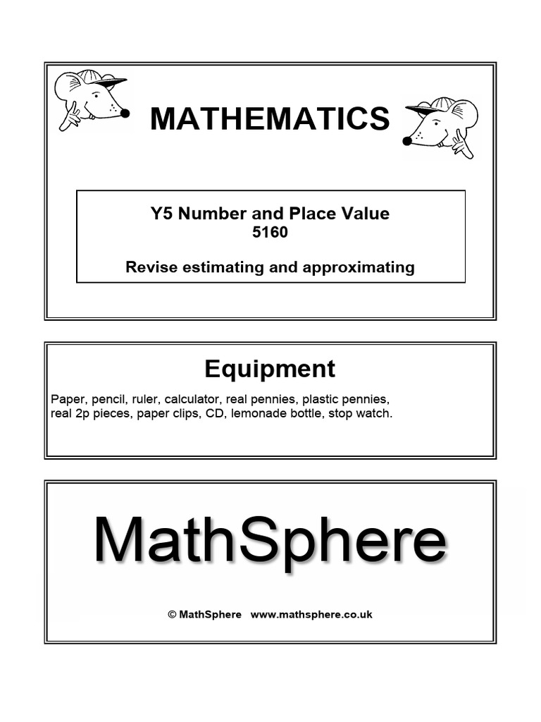 Year 5 1 Estimate Approximate | PDF | Numbers | Accuracy And Precision