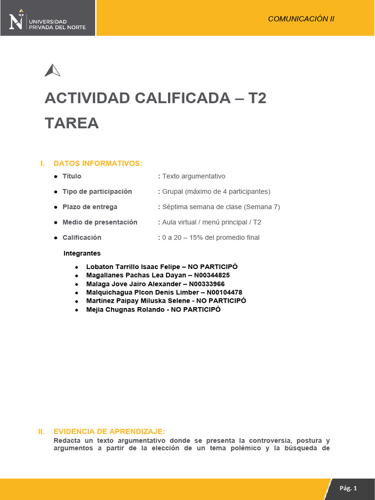 T2 Comunicación II - Grupo 8 | PDF
