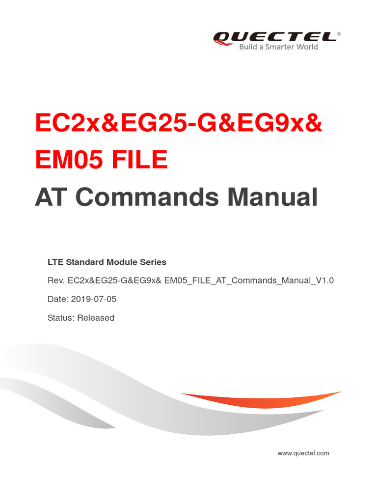 Quectel EC2x&EG25-G&EG9x&EM05 FILE AT Commands Manual V1.0 | PDF | Computer File | Transmission ...