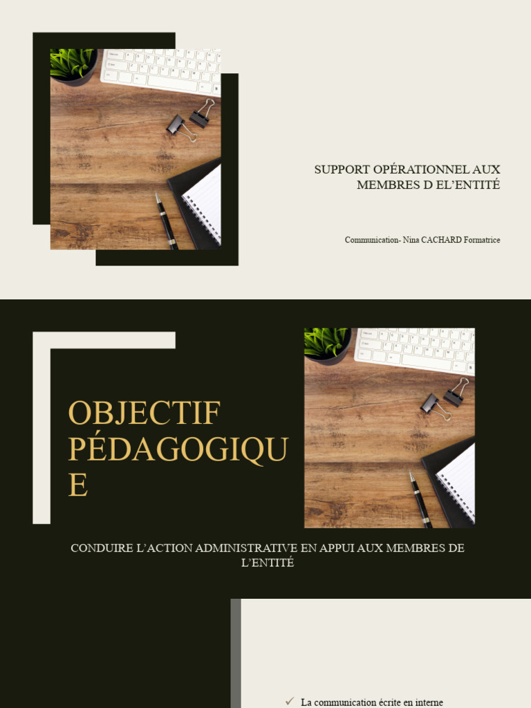 Support Opérationnel Aux Membres de L'entité | PDF | la communication ...