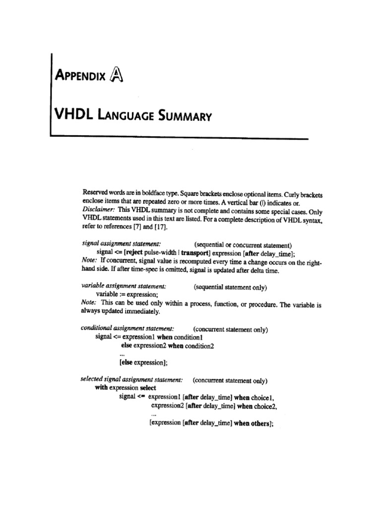 VHDL Medium Reference | PDF VHDL Medium Reference | PDF