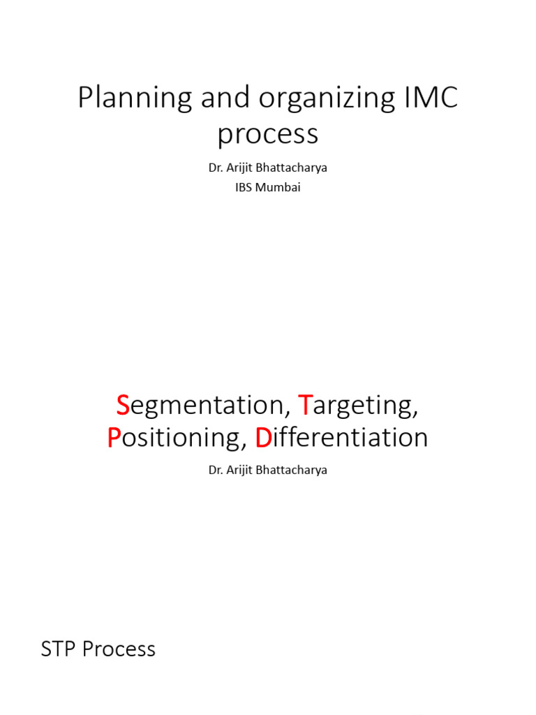 4.planning and Organizing IMC Process | PDF | Market Segmentation ...