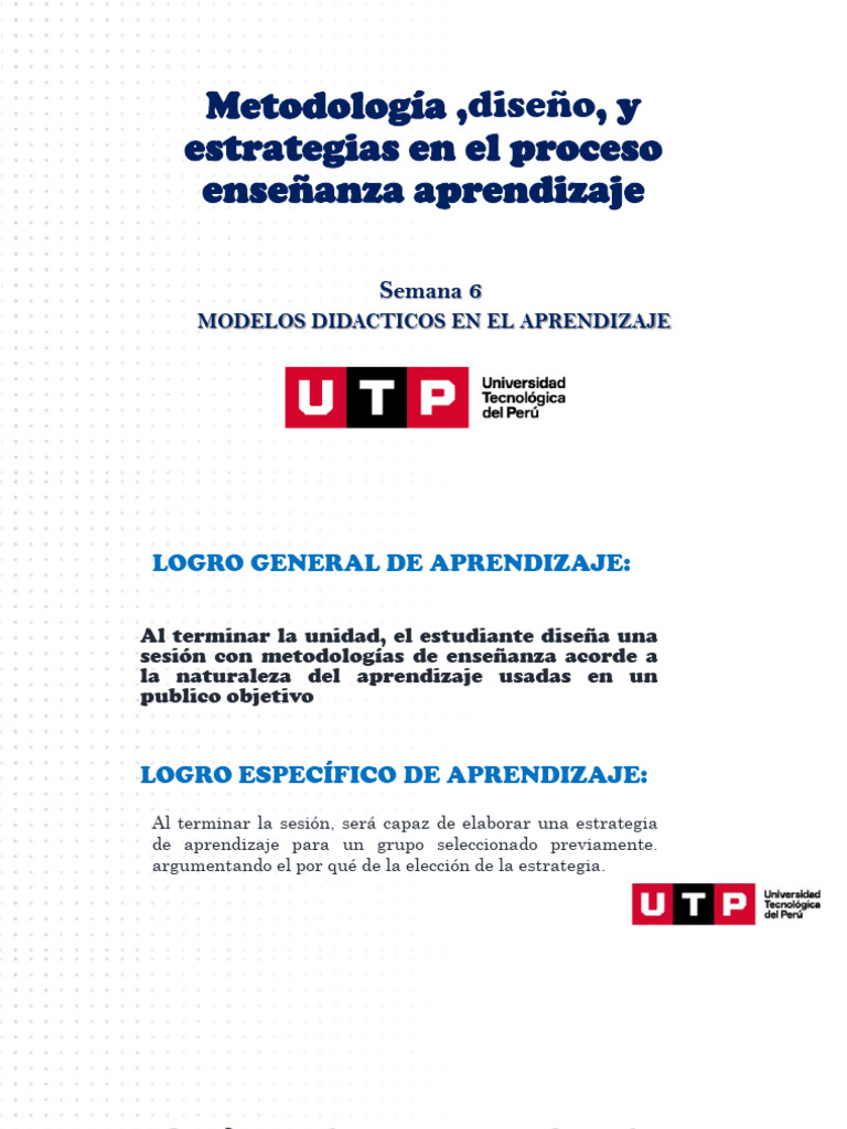 s06.s1 - Modelos Diidacticos de Aprendizaje | PDF
