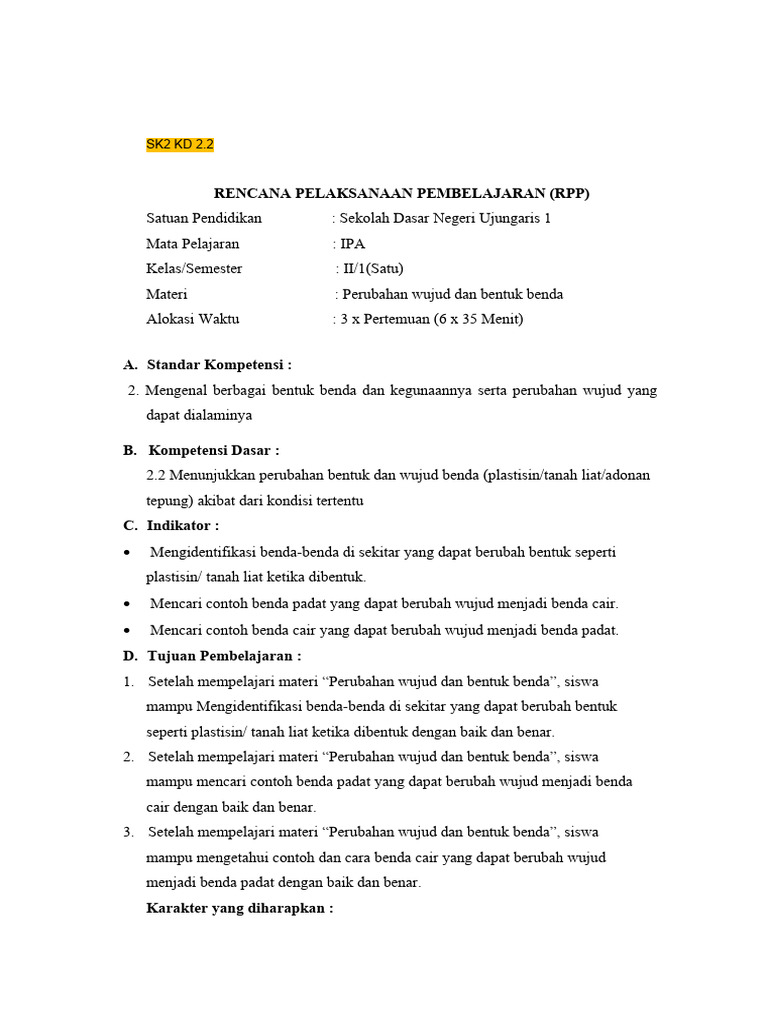 SK2 KD 2 Lanjutan | PDF | Sains & Matematika