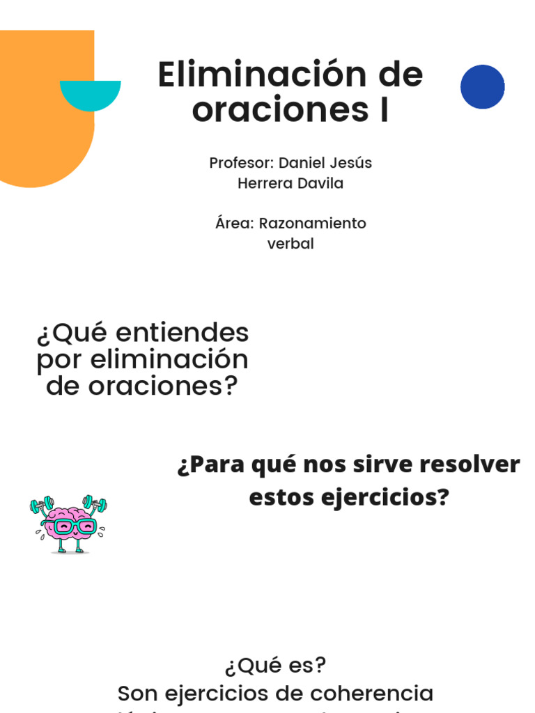 Ejercicios de Eliminación de Oraciones | PDF | Comunicación