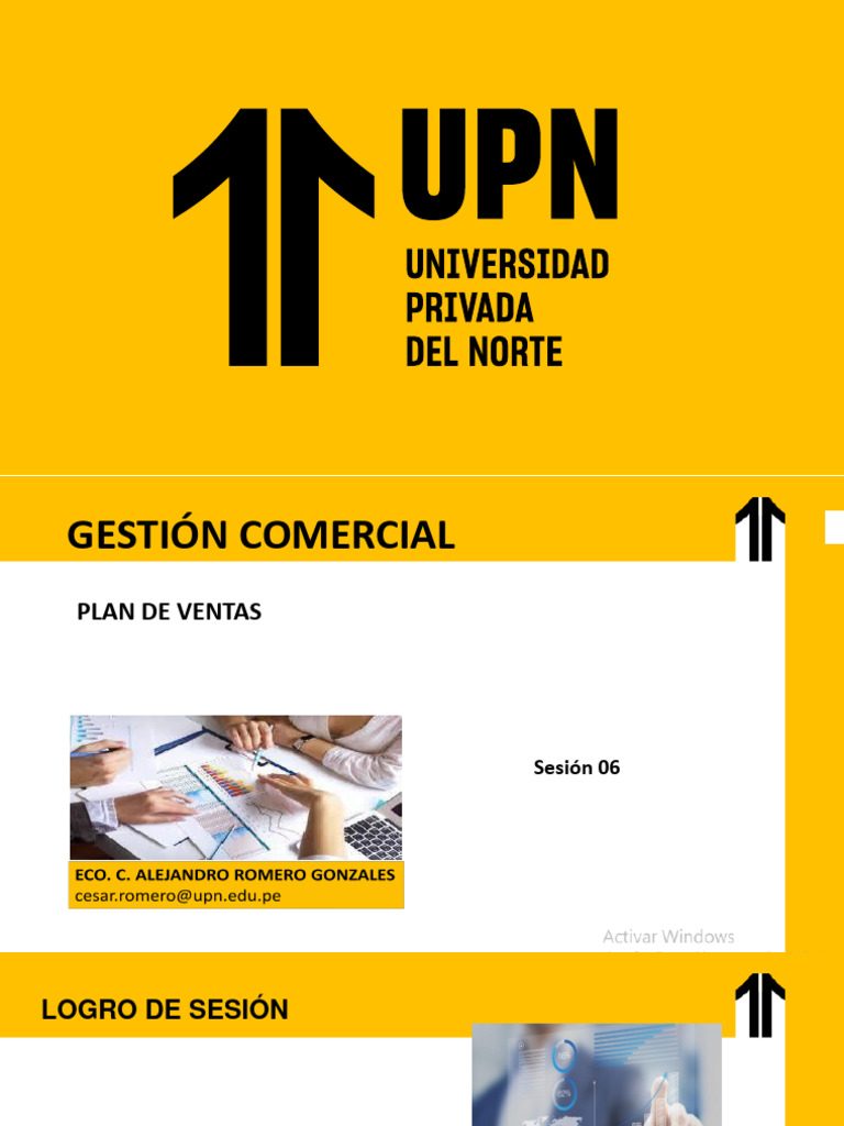 Sem 6 Curso Gestión Comercial_Plan de ventas | PDF