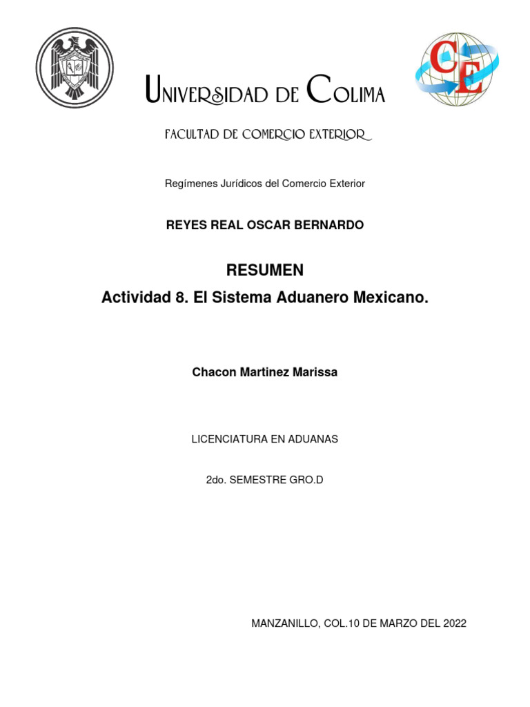 Resumen Sam | PDF | aduana | El comercio internacional