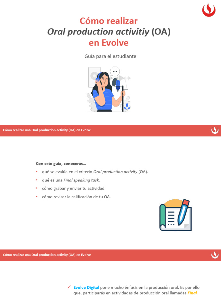 Cómo Realizar Una Oral Production Activity (OA) | PDF