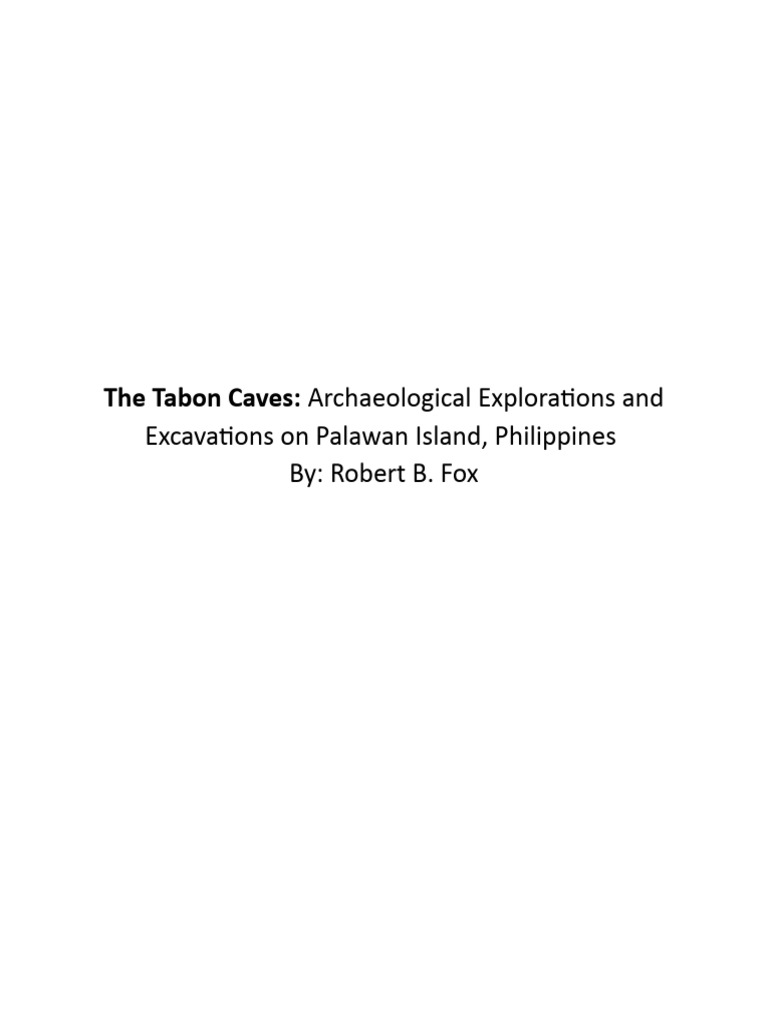 The Tabon Caves | PDF | Archaeology | Human