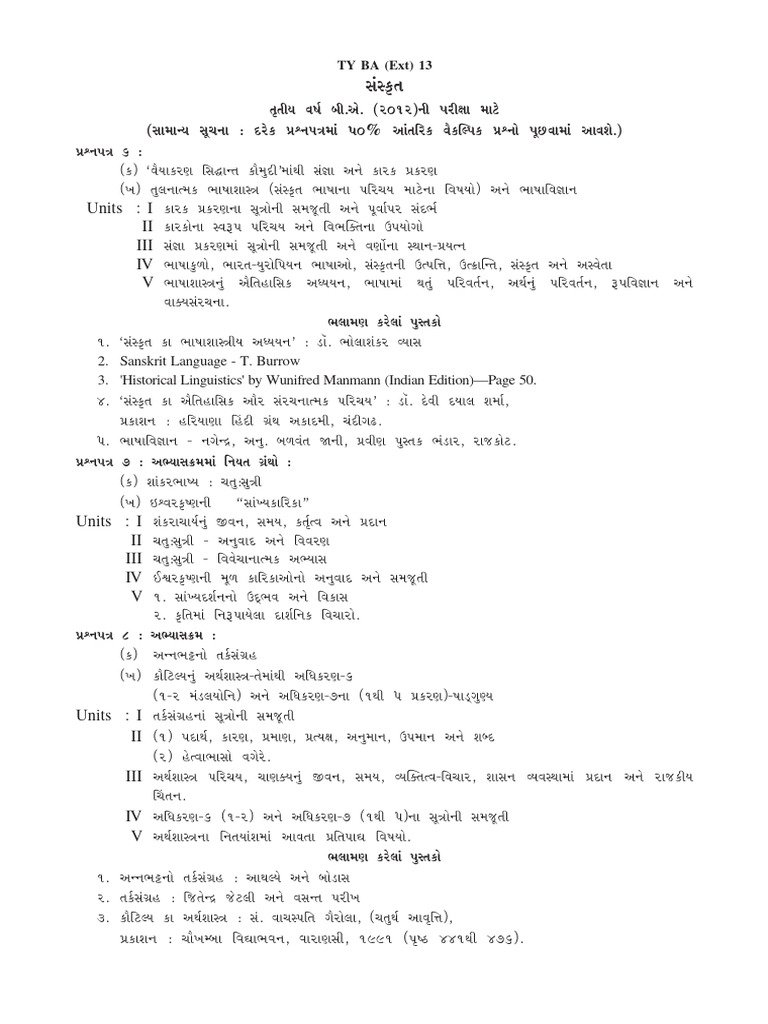 BA - Third Year (External) Annual Pattern | PDF